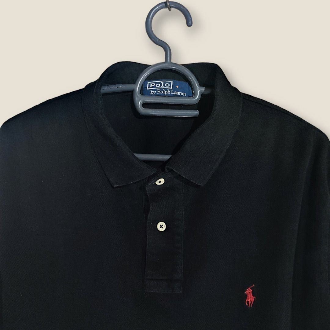 Ralph Lauren Black Polo Shirt Red Pony, Men's Fashion, Tops & Sets, Tshirts & Polo Shirts on ...
