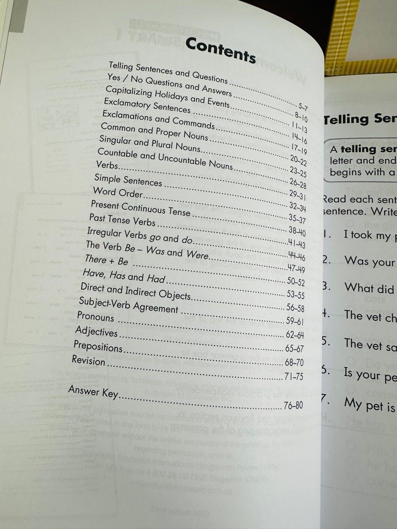 K1/K2/P1 Scholastic Writing, Comprehension, Grammar and Reading skills ...