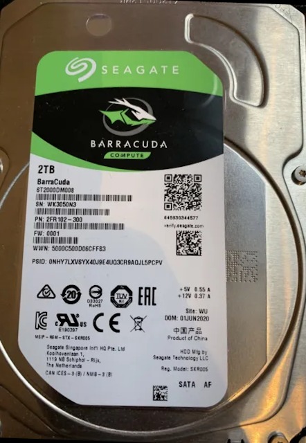 Seagate BarraCuda 3.5-inch 7200rpm SATA3 HDD 2TB (ST2000DM008) 硬盤 內置硬碟 HDD, 電腦＆科技, 電腦周邊及配件, 硬碟及 ...