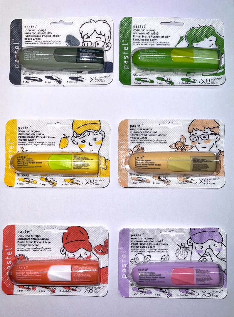 [SG INSTOCK] Pastel Pocket Inhaler Fruity Scent ~ Lemongrass/Vanilla ...