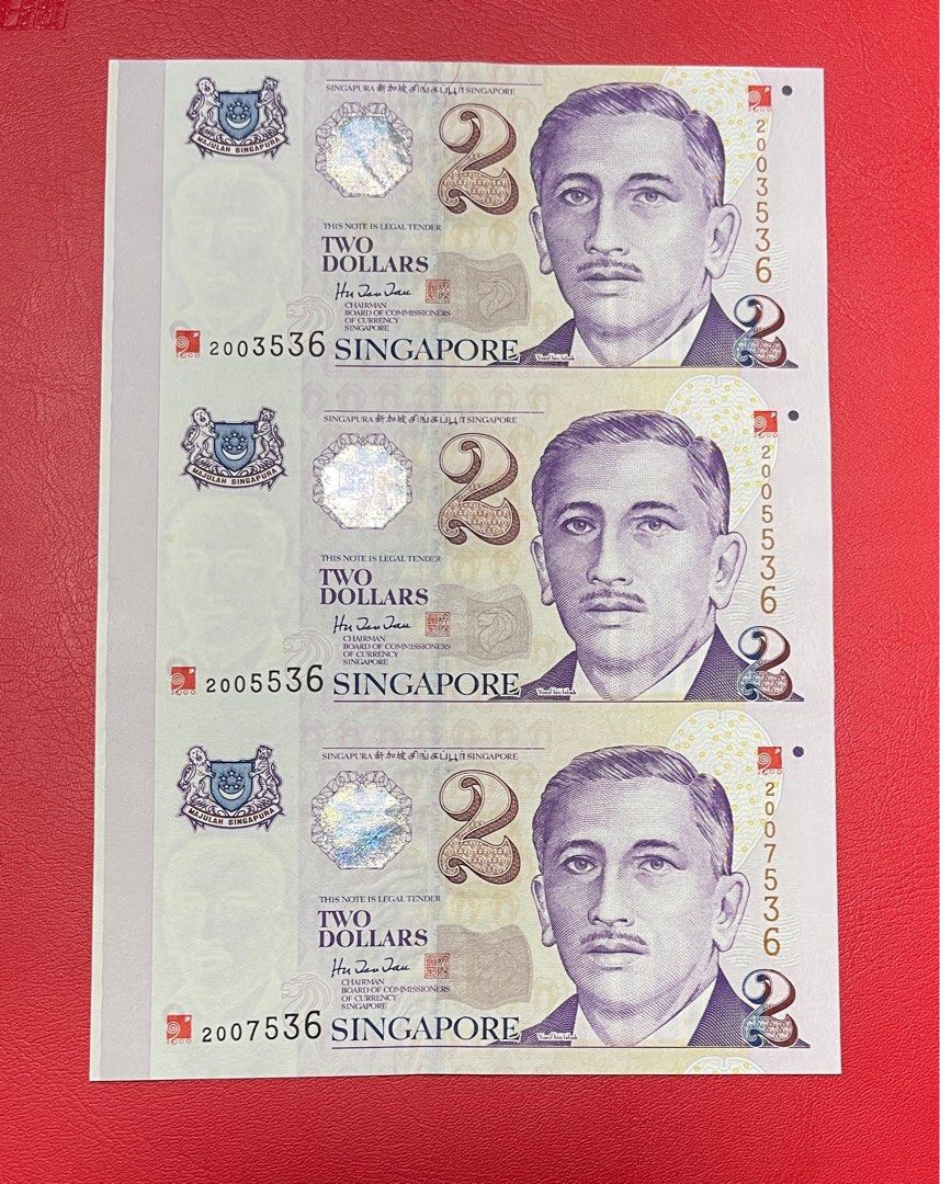Singapore Banknotes $2 uncut minor foxing , Hobbies & Toys, Memorabilia ...