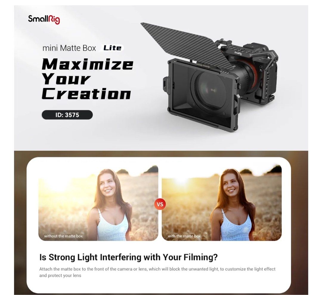 Smallrig mini Matte Box Lite 3575, Photography, Photography Accessories ...