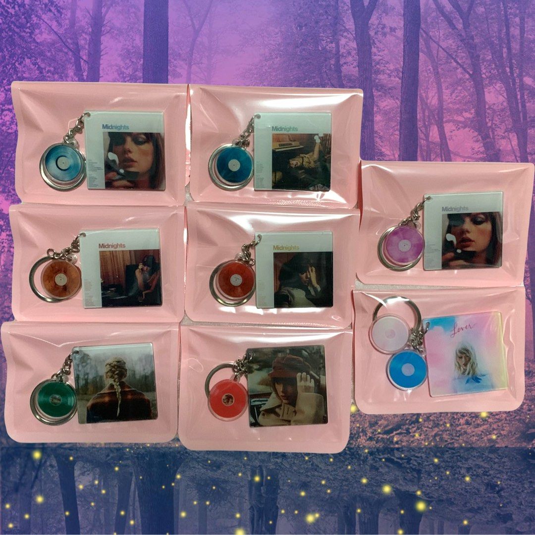 Taylor Swift - Keychain Vinyl (The Eras Tour) Merchandise (Folklore ...