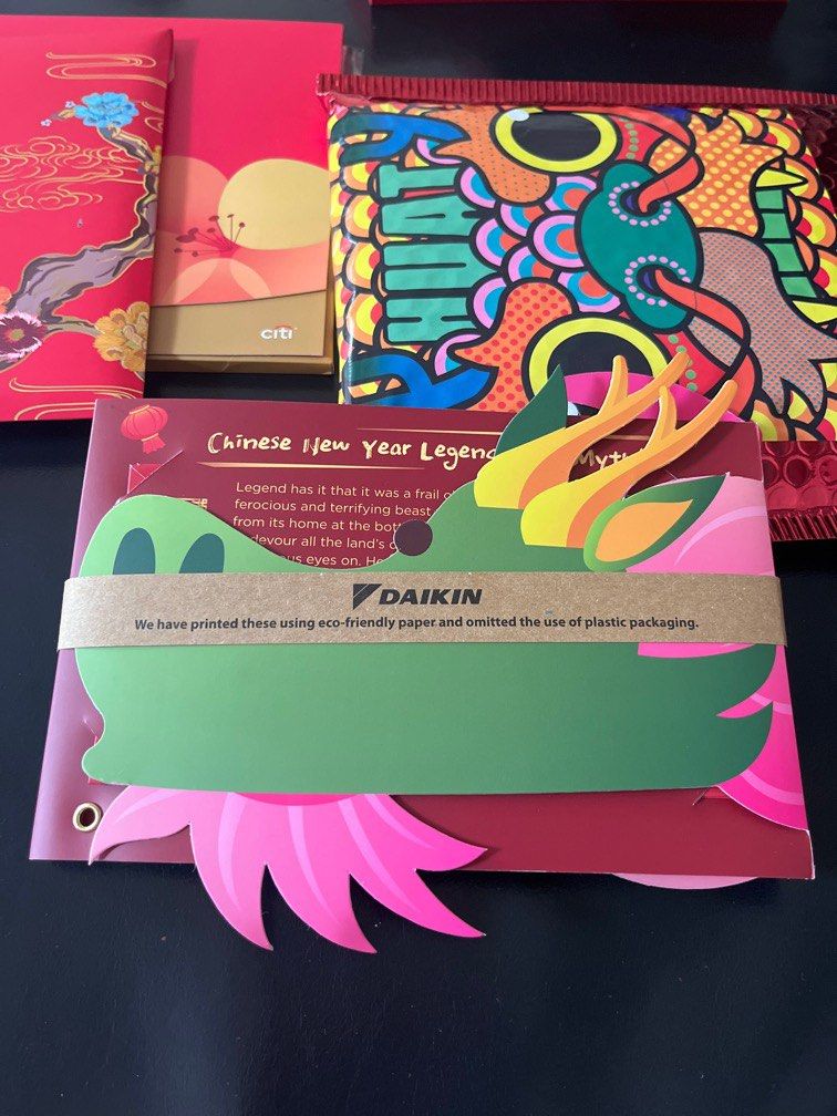 Unique Dragon Daikin Red Packet 2024, Hobbies & Toys, Stationery ...