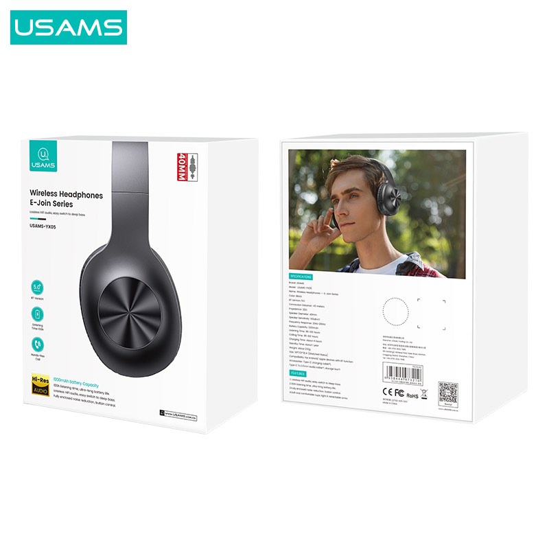 USAMS Wireless Headphone E-Join Series Bluetooth Hs, Audio, Headphones ...