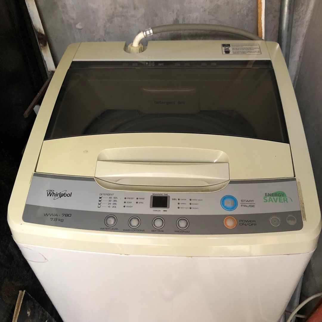 Whirlpool Energy Saving Washing Machine 7.8kg, TV & Home Appliances ...