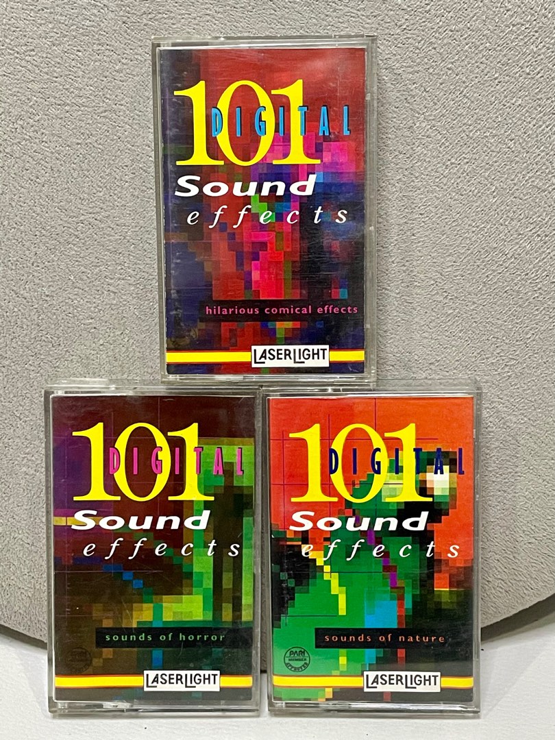 101 Digital Sound Effects - 3 cassette tapes, Hobbies & Toys, Music ...