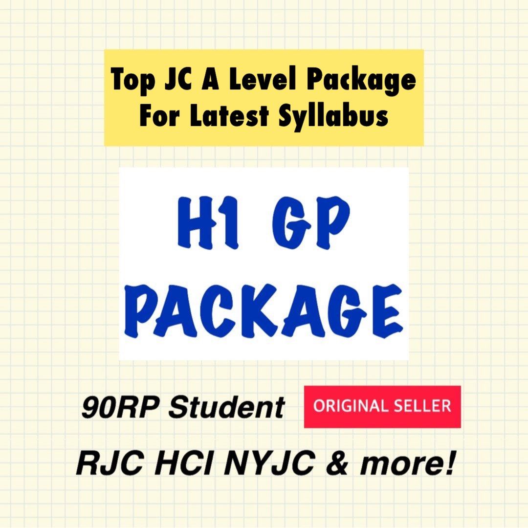 🥇[2025] H1 GP General Paper JC A Level 8881 Package RJC RI Raffles VJC ...