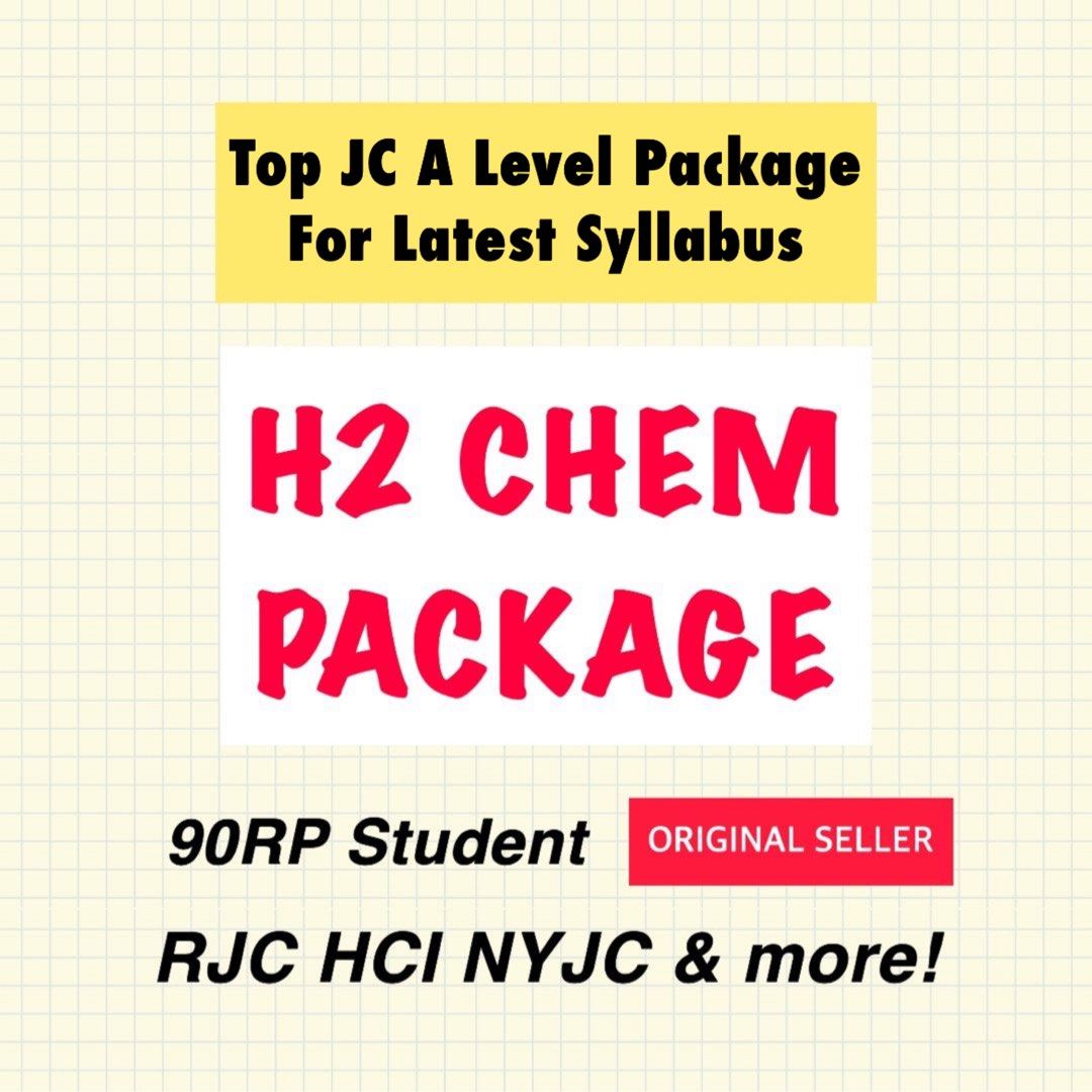 🥇[2025] H2 Chemistry Chem JC A Level 9729 Package H1 H3 RJC RI Raffles ...