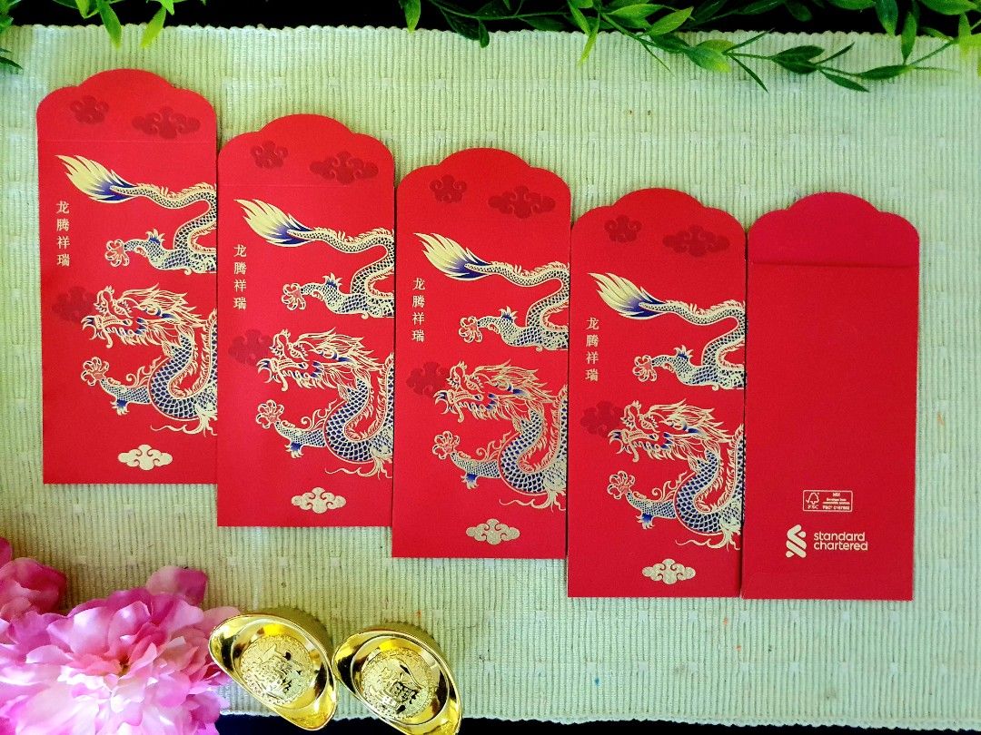 2024 Standard Chartered Bank Dragon Year Ang Pow Packets, Hobbies ...