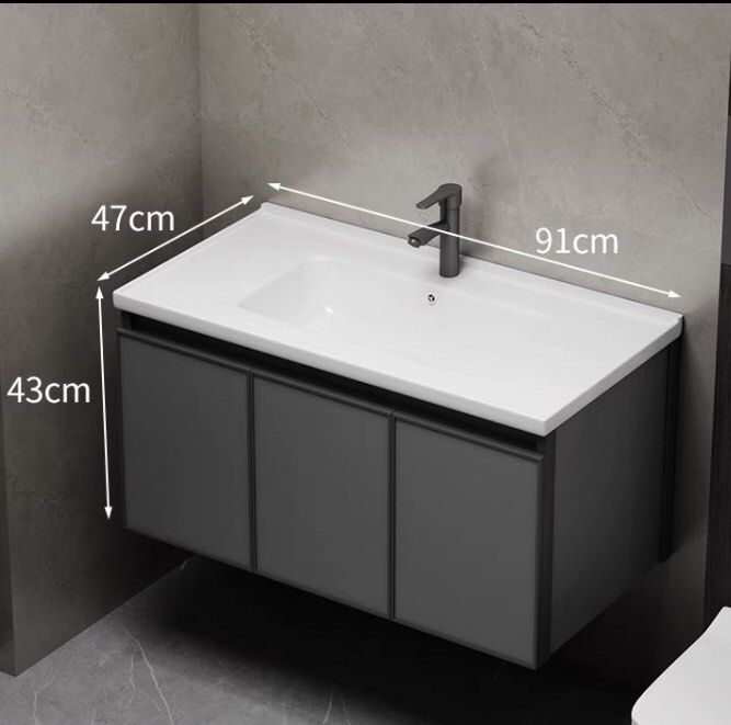90cm Gunmetal Vanity / bathroom vanity / basin cabinet, Furniture ...