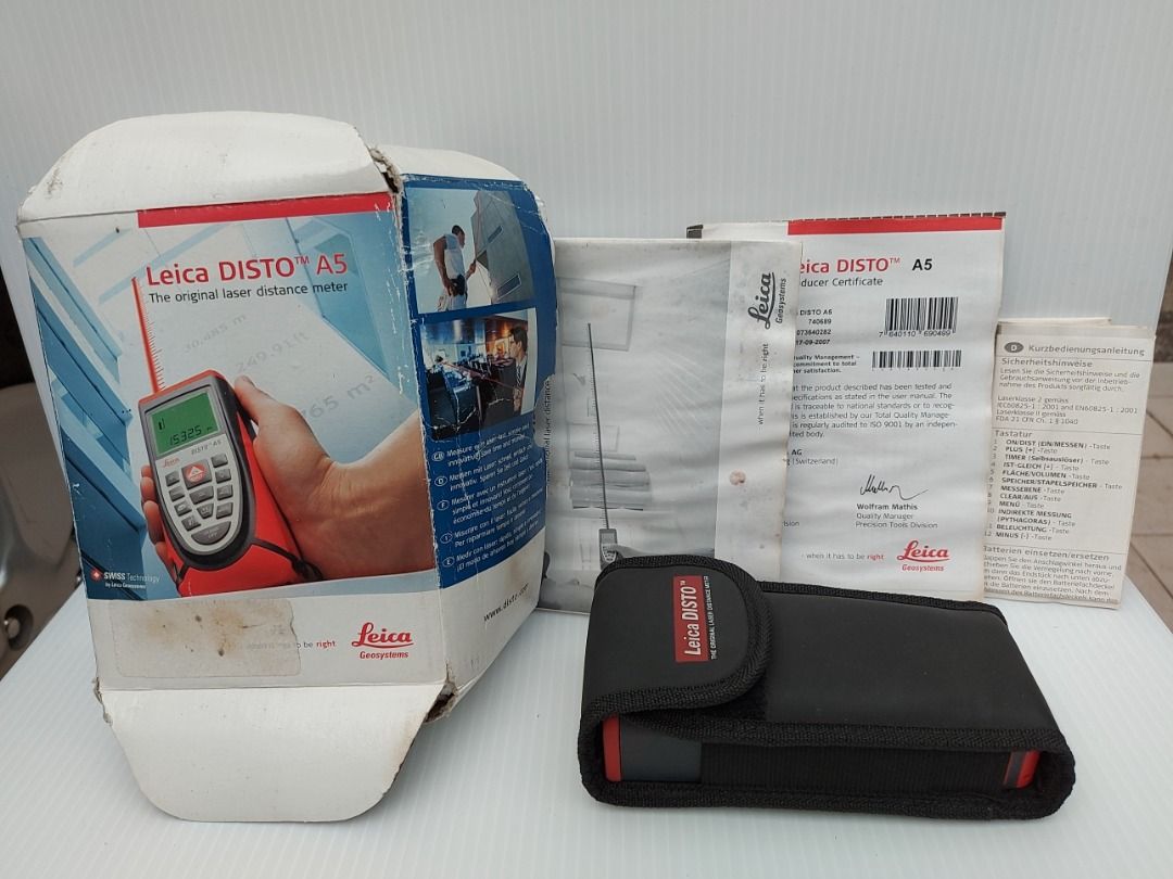 電池蓋破損 功能正常 Leica DISTO A5 雷射測距儀, 哩哩扣扣, 其他在旋轉拍賣