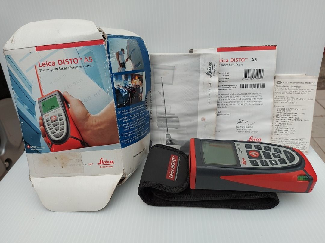 電池蓋破損 功能正常 Leica DISTO A5 雷射測距儀, 哩哩扣扣, 其他在旋轉拍賣