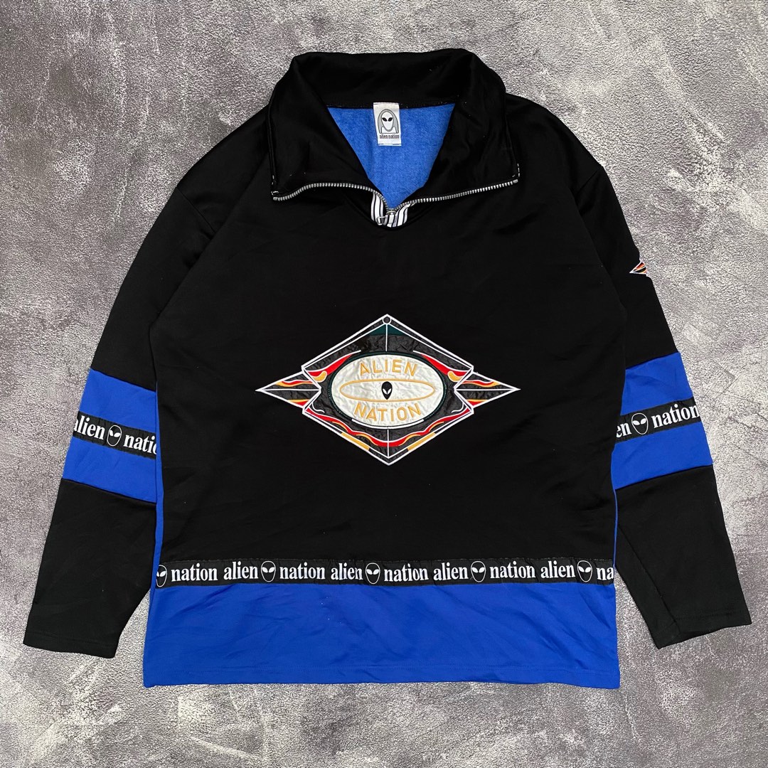 Alien nation half zipper vtg, Fesyen Pria, Pakaian , Baju Luaran di ...