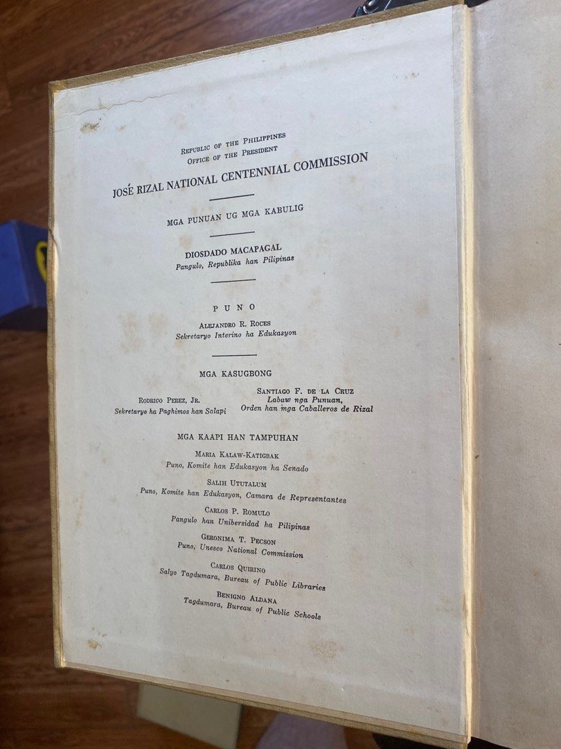 AN KADUNTAN HAN BUNGTO ( Noli Me Tangere ) ni Jose Rizal 1962 - Vintage ...