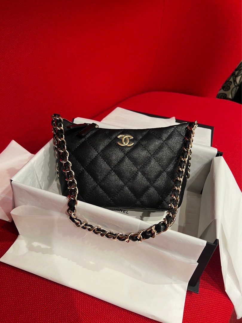 Chanel 24P hobo bag 荔枝牛皮 全新1月單, 名牌, 手袋及銀包 - Carousell