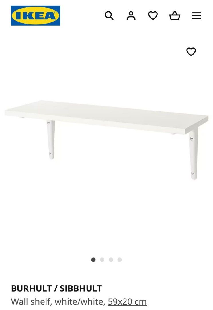 [CLEARING] IKEA White Shelf, Furniture & Home Living, Furniture ...