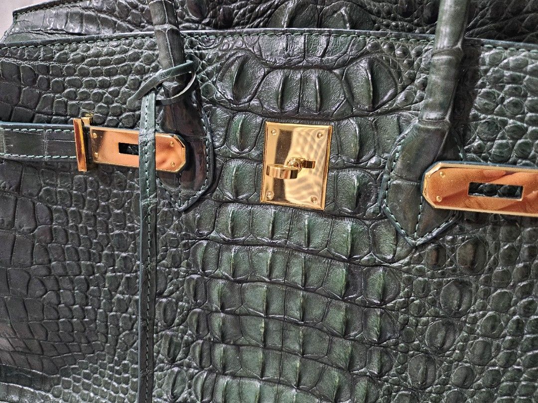 Crocodile Skin Tote Bag, Women's Fashion, Bags & Wallets, Tote Bags on ...