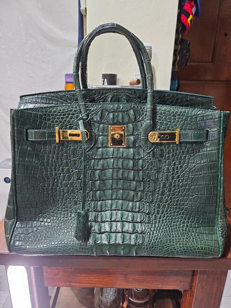 Crocodile Skin Tote Bag, Women's Fashion, Bags & Wallets, Tote Bags on ...