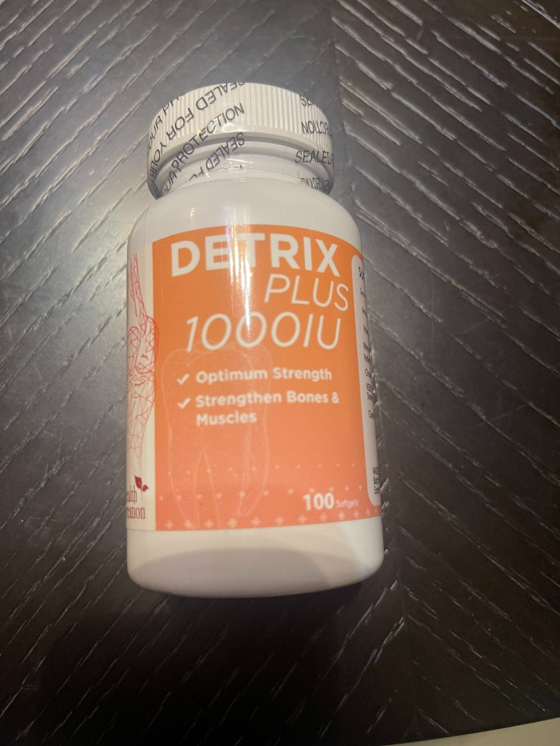 DETRIX PLUS VITAMIN D 1000 IU 100 SOFT GELS (Optimum Strength) Expiry ...