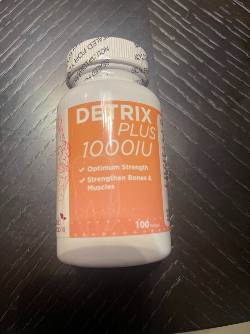 DETRIX PLUS VITAMIN D 1000 IU 100 SOFT GELS (Optimum Strength) Expiry ...