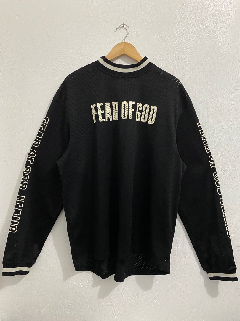 FEAR OF GOD Fifth Collection Mesh Jersey Long Sleeve, Luxury, Apparel ...