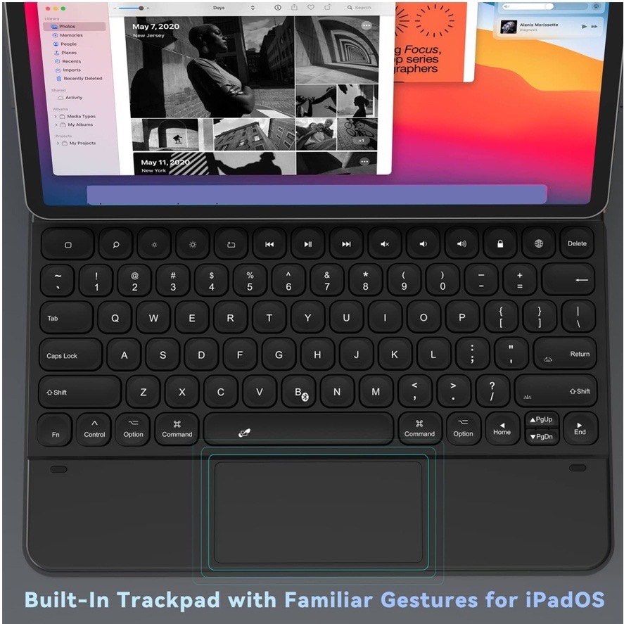 GOOJODOQ Magic Keyboard for Ipad 12.9 Case with Wireless Bluetooth ...