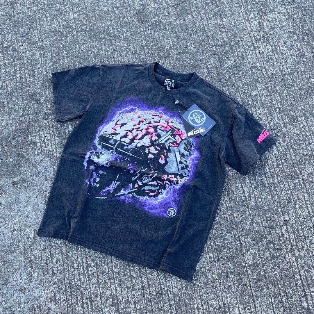 "HELLSTAR STUDIOS HELMET T-SHIRT BLACK", Men's Fashion, Tops & Sets ...