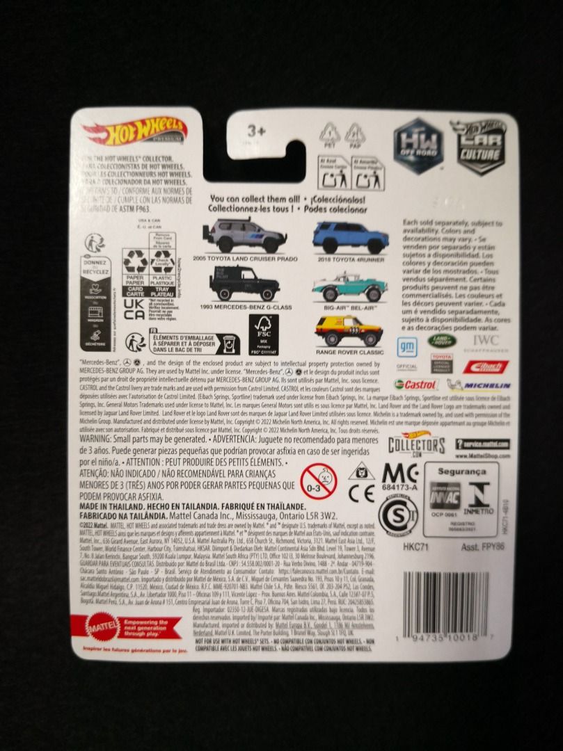 Hot Wheels Range Rover Classic HW Off Road Car Culture Premium, Hobbies ...