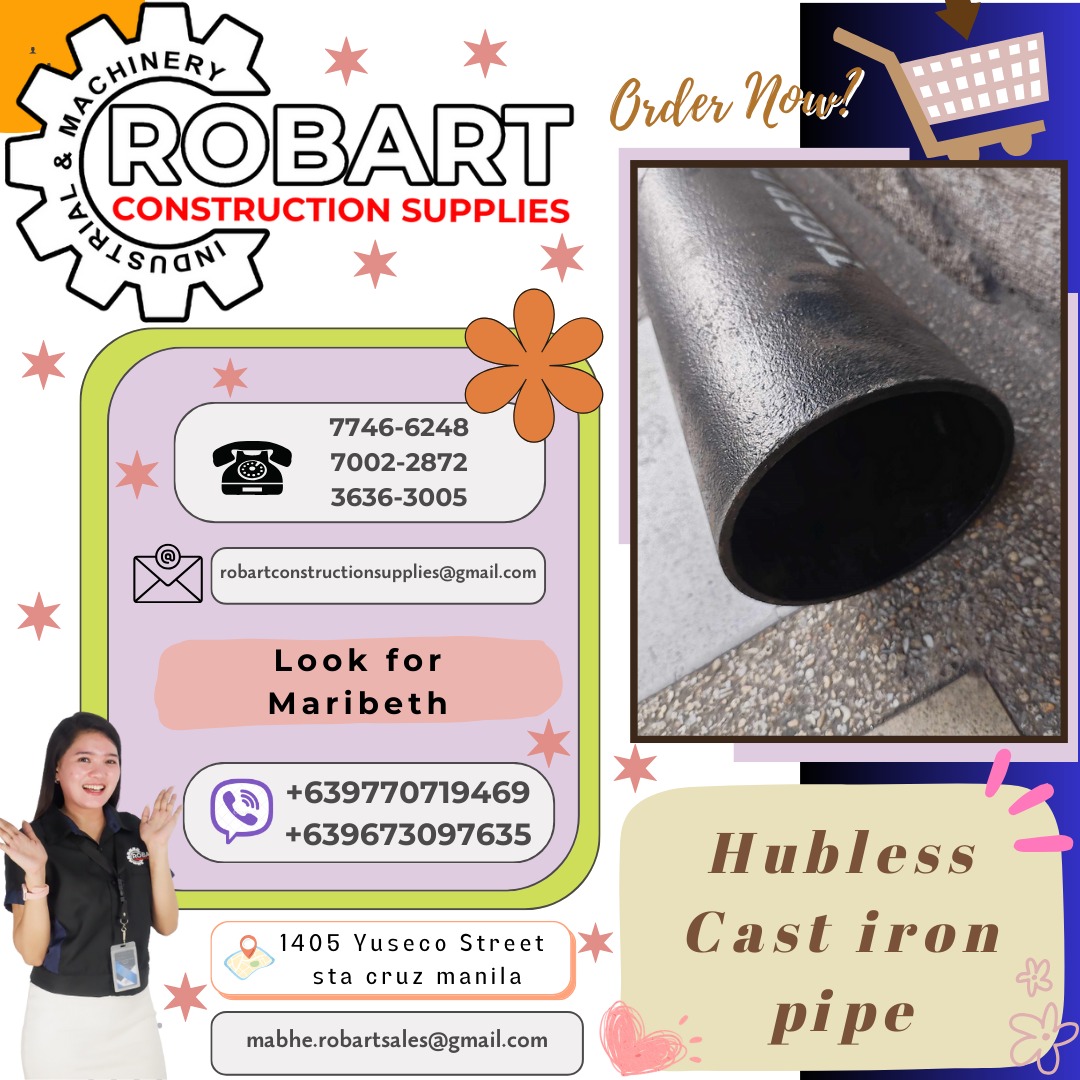 Hubless Cast iron pipe, Commercial & Industrial, Construction Tools ...