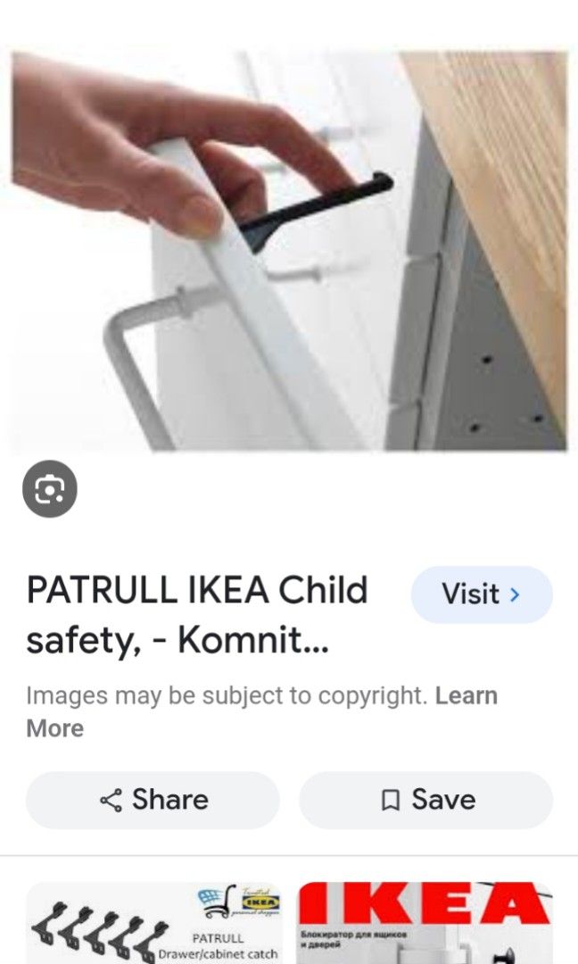 IKEA PATRULL DRAWER SAFETY CATCH, Furniture & Home Living, Home Improvement & Organisation, Home ...