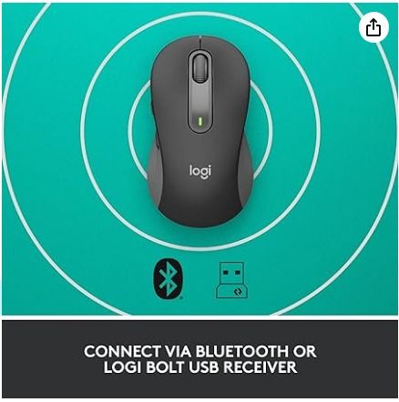 Logitech Signature M650 M Wireless Mouse Smartwhell Scrolling Graphite ...