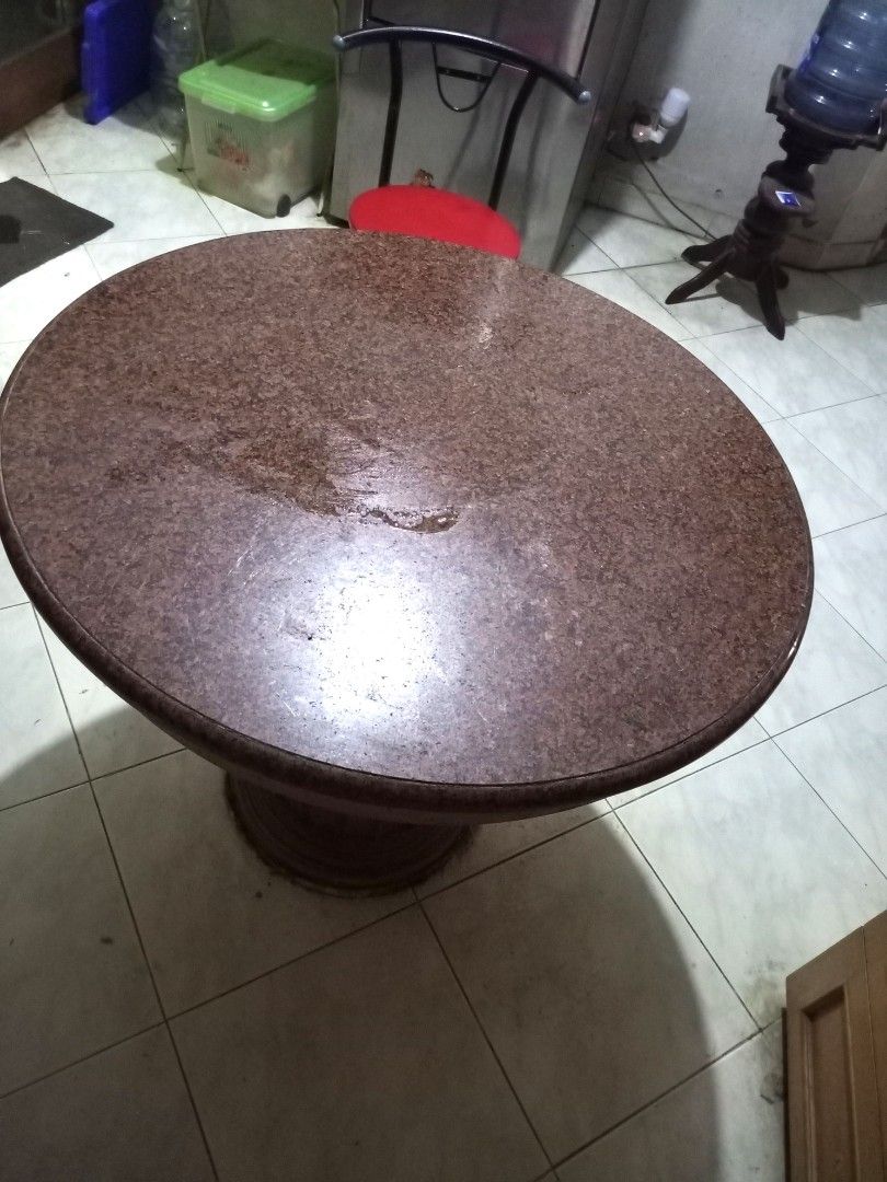 Meja Granit tebal coklat bagus awet dari tahun 90, Perabotan Rumah di ...