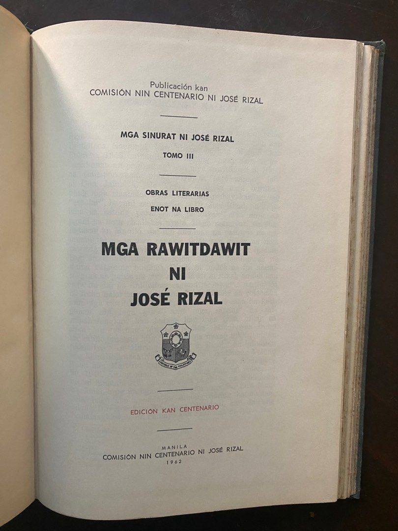 MGA RAWITDAWIT NI JOSE RIZAL JRNCC 1962 - VINTAGE ANTIQUE TAGALOG ...