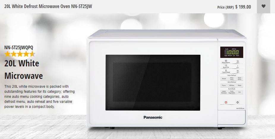 Panasonic Microwave Oven White, TV & Home Appliances, Kitchen ...