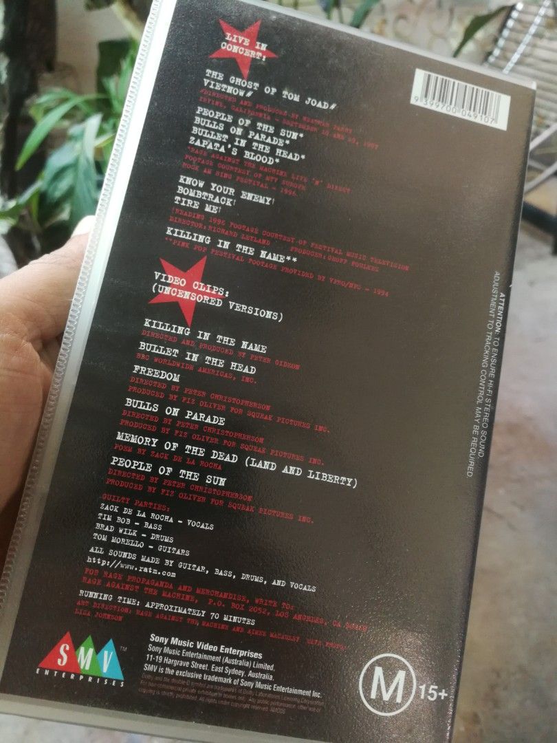 RATM Live In Concert VHS Australian Pressing, Hobbies & Toys, Music ...