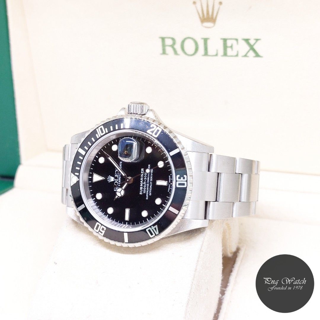 Rolex 40mm Oyster Perpetual Black Dial Submariner Date REF: 16610 (F Series), Luxury, Watches on ...
