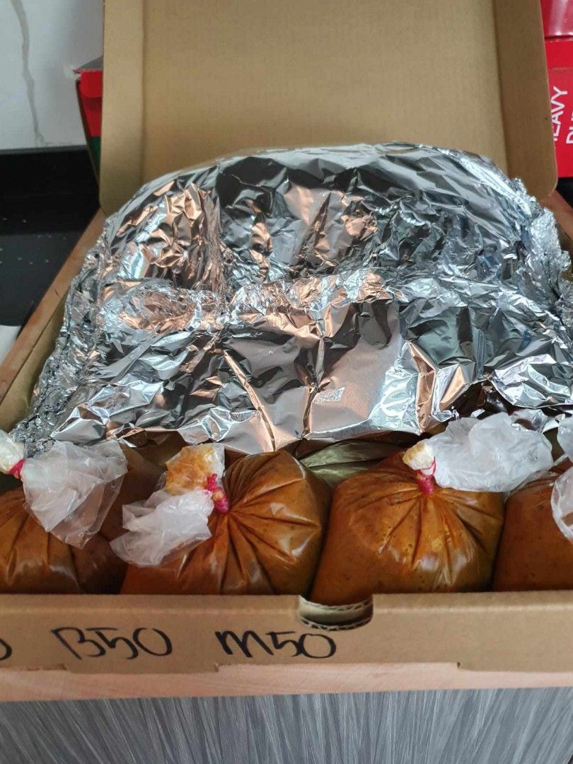 satay stick raw and cooked, Food & Drinks, Local Eats on Carousell