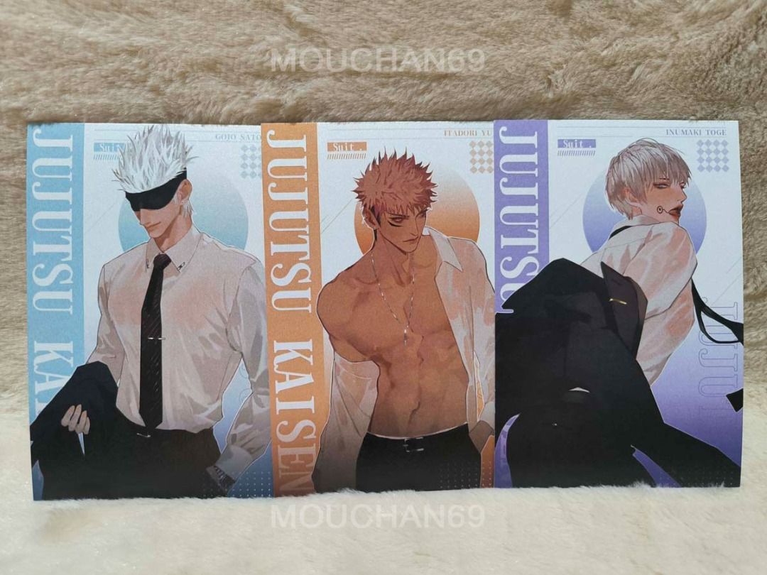 Suits postcard set from Jujutsu Kaisen Gojo Satoru Itadori Yuji Inumaki ...