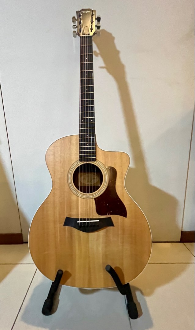 Taylor 214 CE Acoustic Guitar with Gig Bag, Hobbies & Toys, Music ...