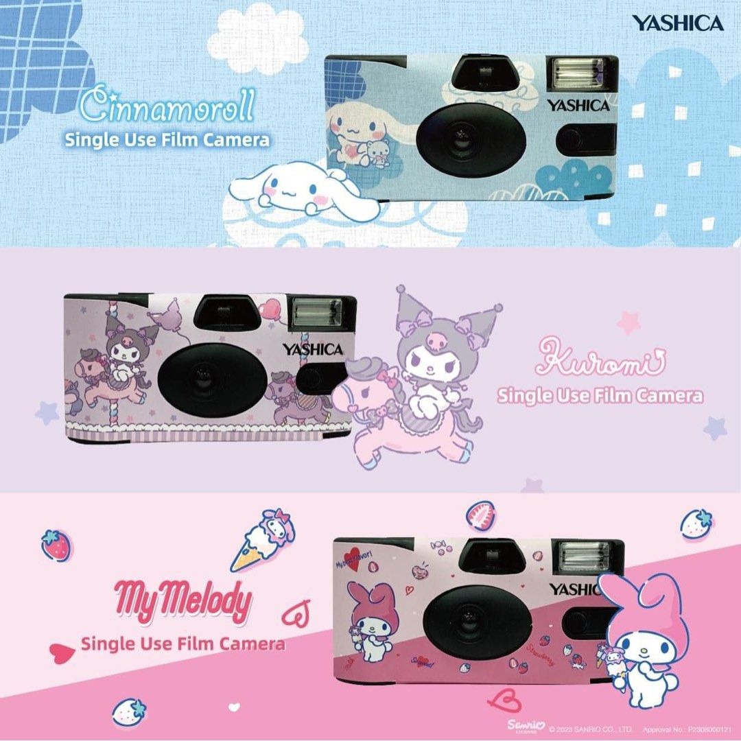 Yashica x Sanrio 一次性菲林相機, 攝影器材, 相機 - Carousell