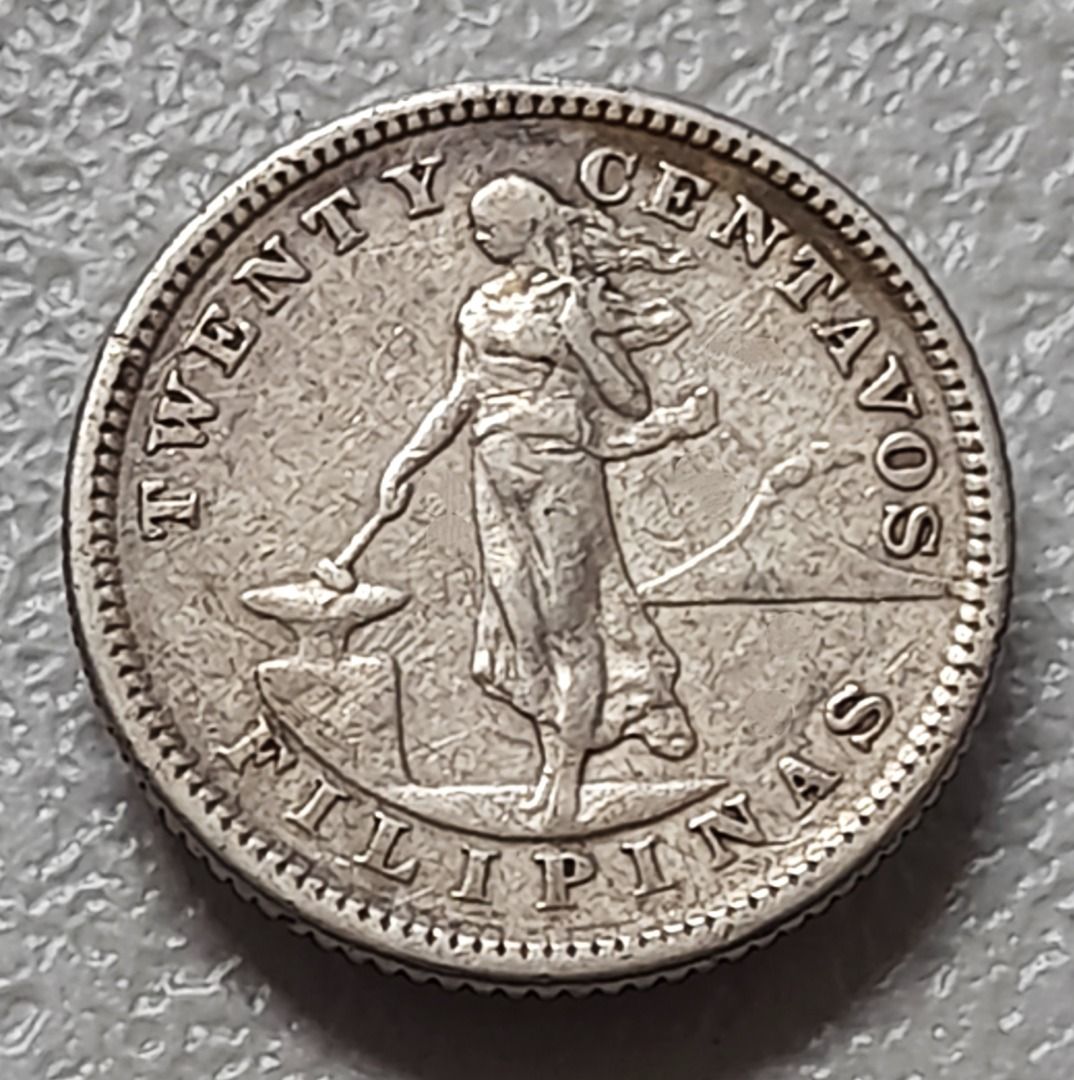1903 Twenty Centavos - U.S. Philippine Era - Silver .900 Coin ...