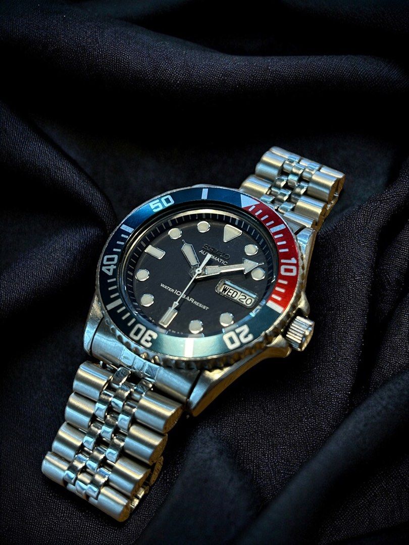 1998 Seiko SKX033 Pepsi Diver Stainless Steel Watch, Men's Fashion ...