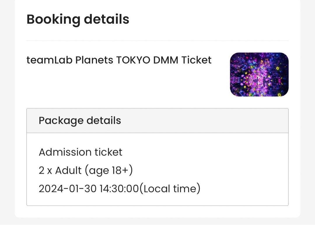 2X teamLab Planets Tokyo Japan Tickets for 30/01/2024, 230PM, Tickets & Vouchers, Flights ...