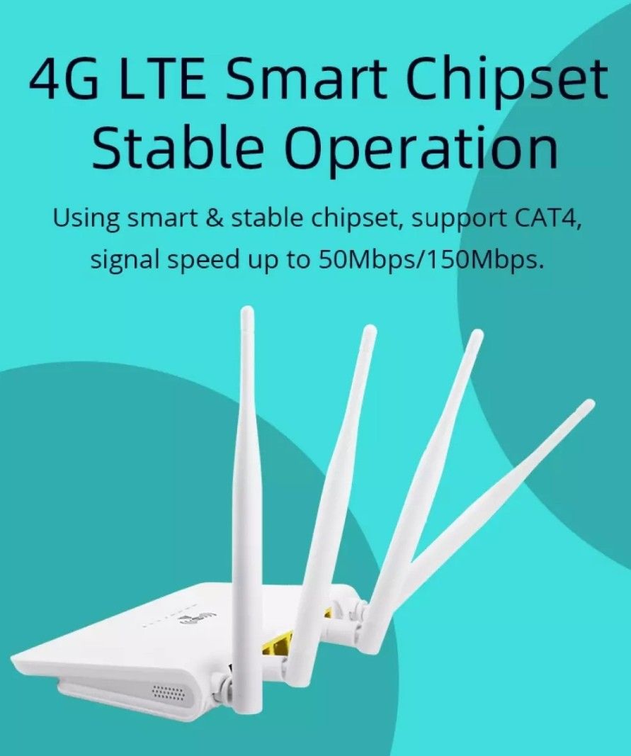 4 antenna sim card LTE router, Computers & Tech, Parts & Accessories ...