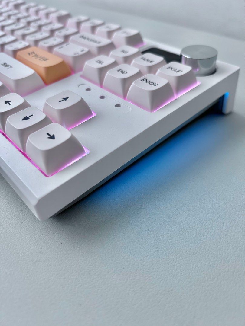 87% TKL Custom Mechanical Keyboard (Honey milk keycaps) - Fully modded ...