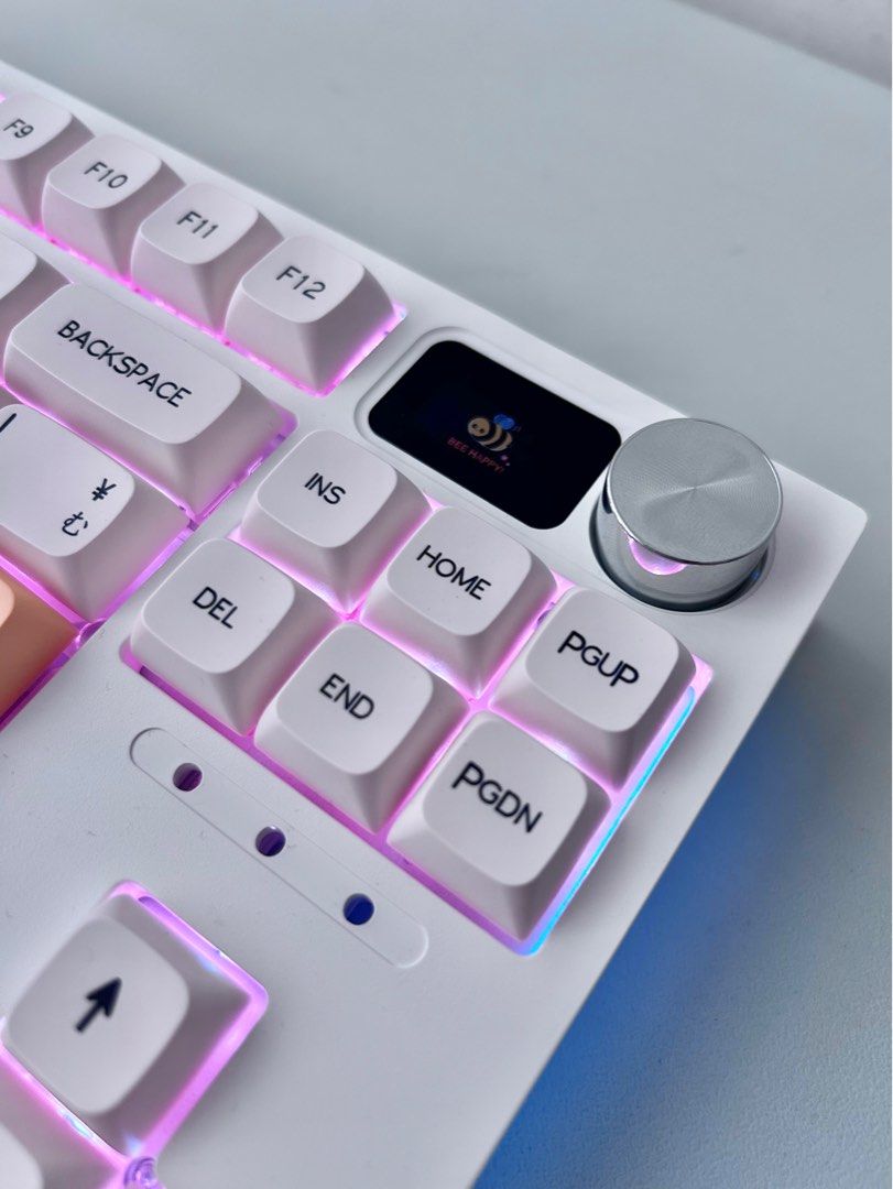 87% TKL Custom Mechanical Keyboard (Honey milk keycaps) - Fully modded ...