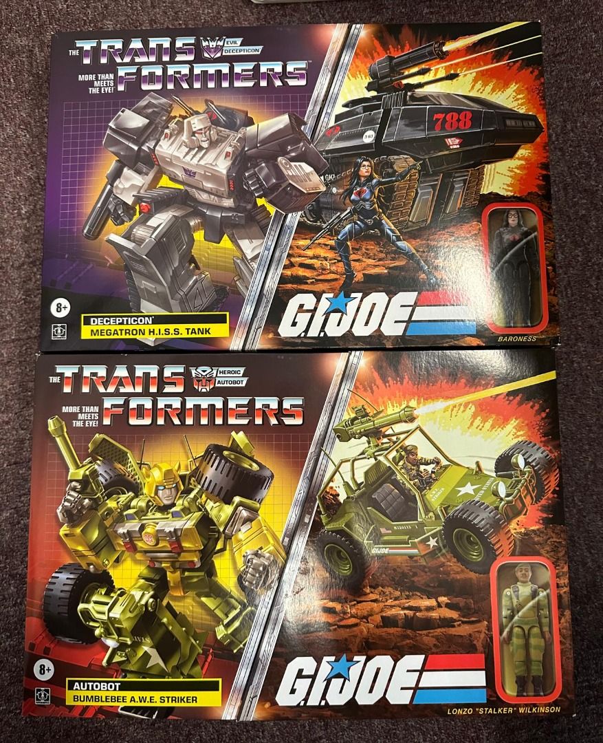 (全新只開外盒未剪線) Transformers x G I Joe - Bumblebee & Megatron HISS Tank (GI ...