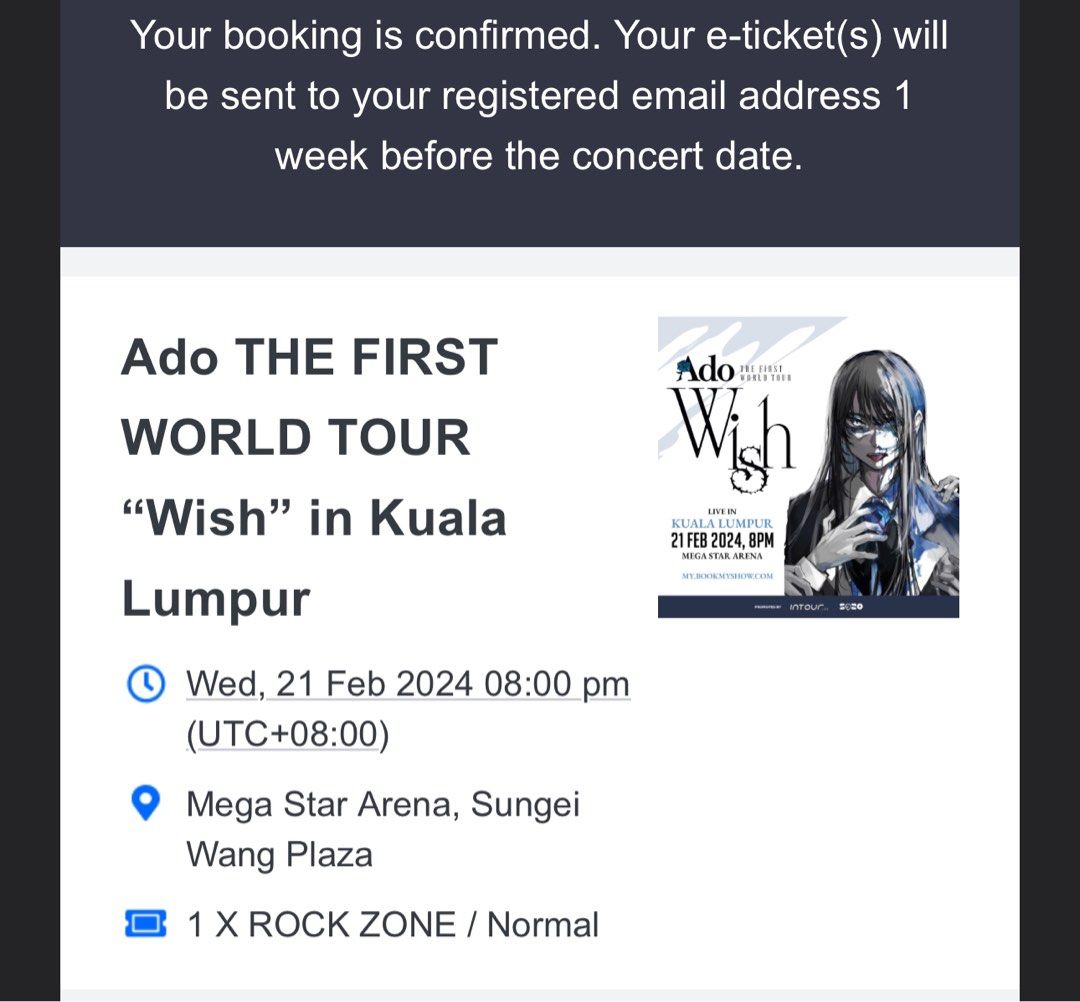 Ado Wish Rock Zone, Tickets & Vouchers, Event Tickets on Carousell