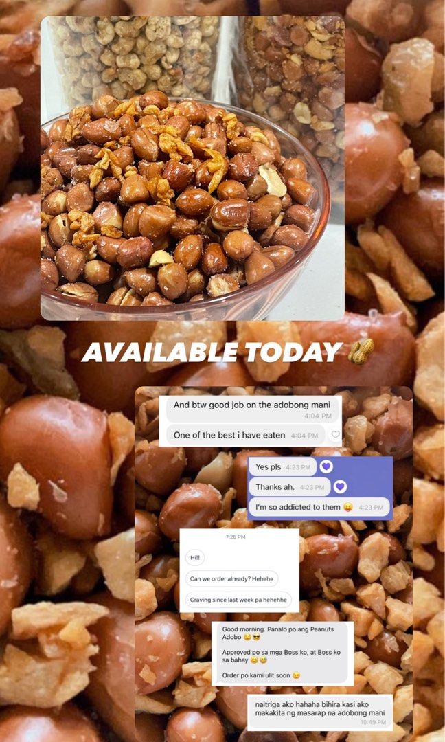 Adobong Mani / Garlic Adobo Peanuts, Food & Drinks, Local Eats on Carousell